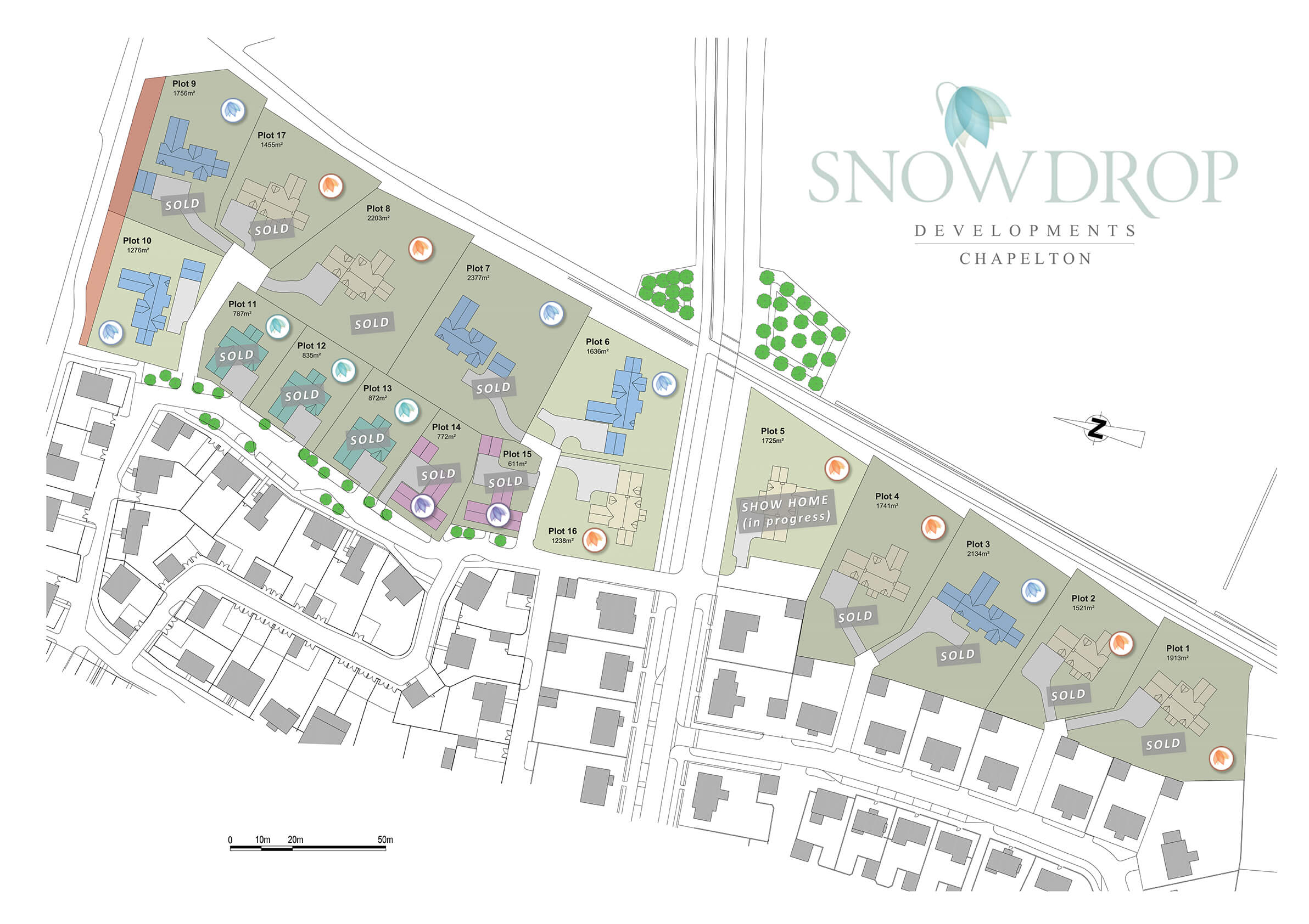 Chapelton Site Plan - Snowdrop Developments