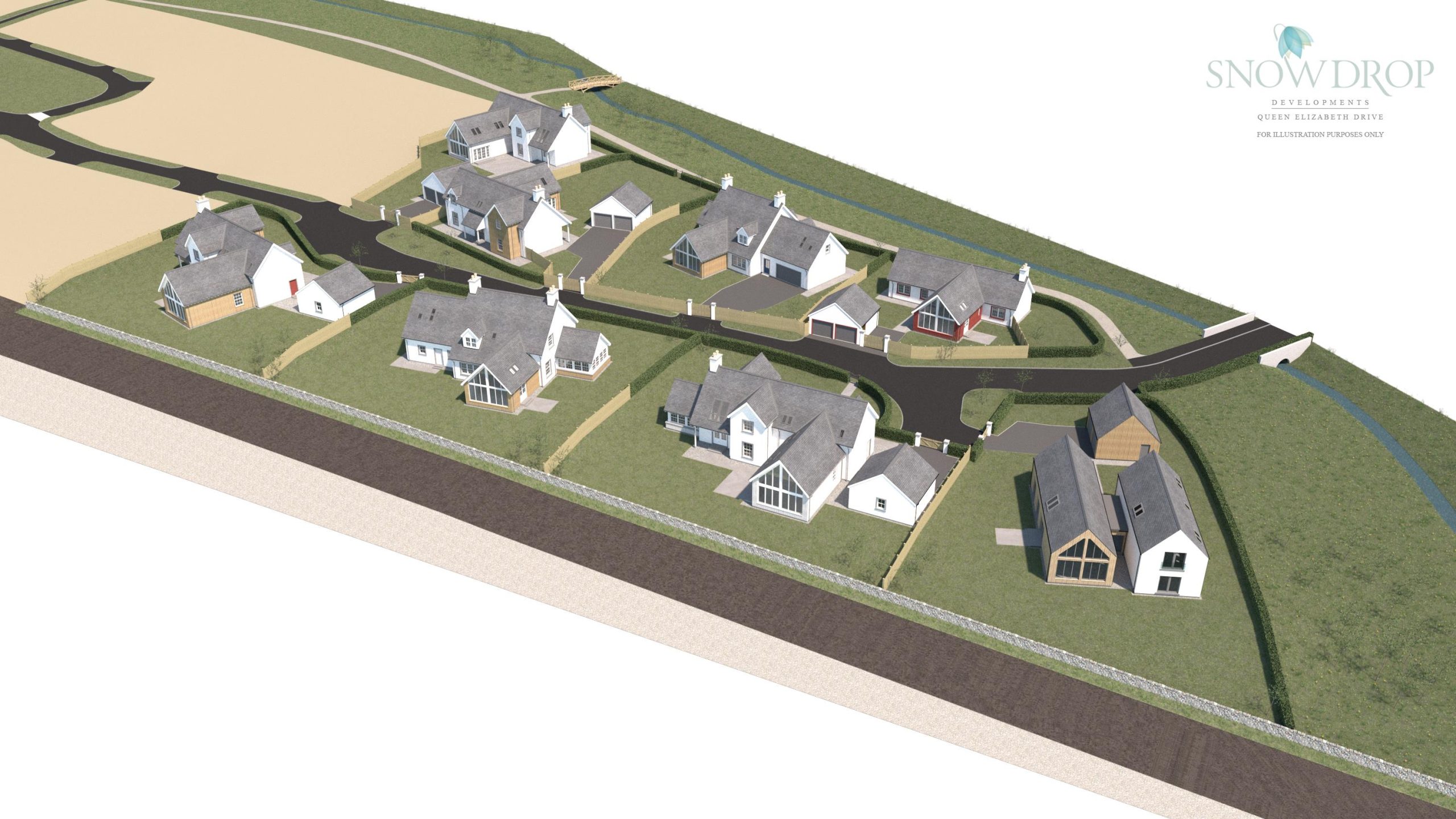 Queen Elizabeth Drive - 3D view - Snowdrop Developments
