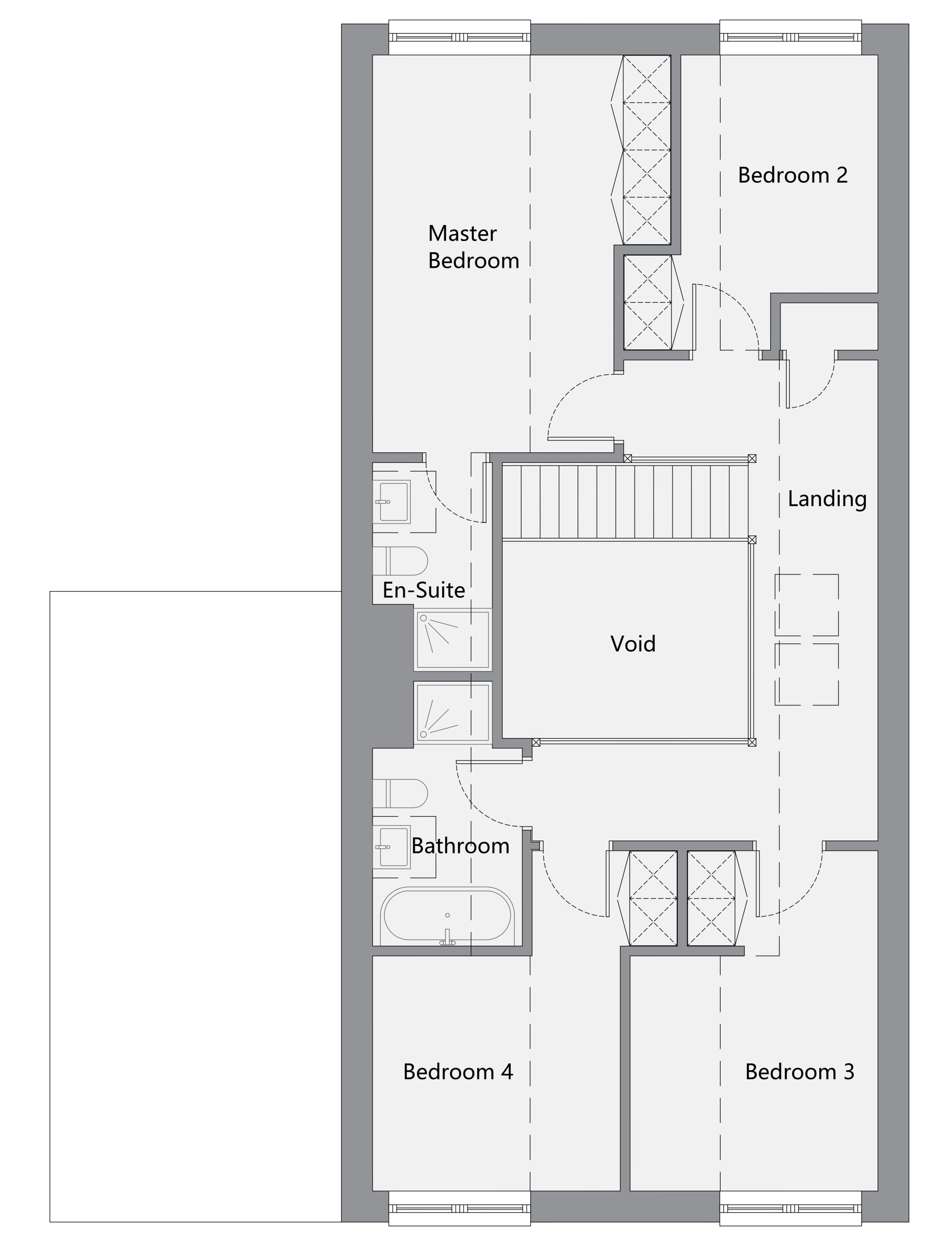 Meadow House - First Floor Plan Website - Snowdrop Developments